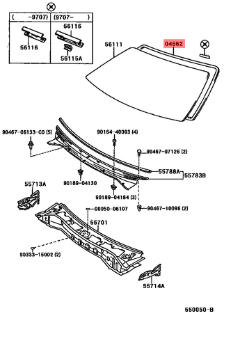 TOYOTA GENUINE OEM MR2 89-99 SW20 SW21 MK4 SUPRA Front Grass Windshield ...
