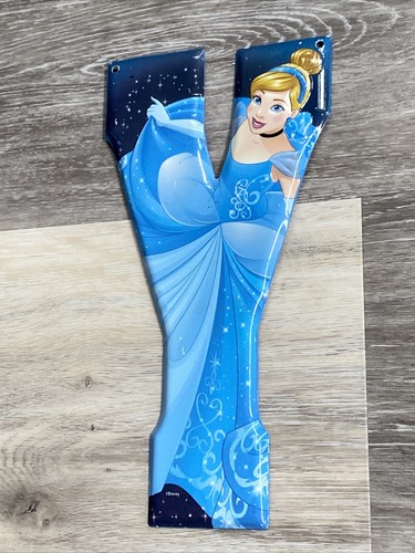 Disney Princess Cinderella "Y" Tin Metal Letter Home Decor Sign Wall ...