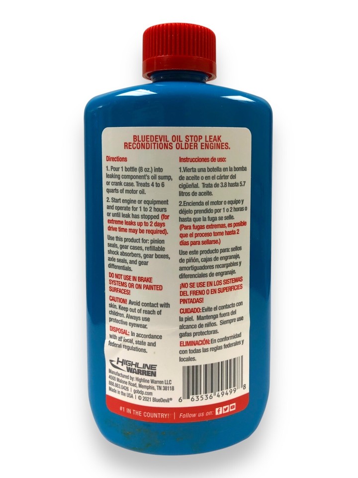 BlueDevil Oil Stop Leak #49499 - 8 oz. Pour-N-Go! Permanent Repair ...