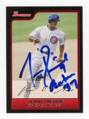 SIGNED BASEBALL CARD AUTO BOWMAN 2006 JUAN PIERRE CHICAGO CUBS #51 | eBay