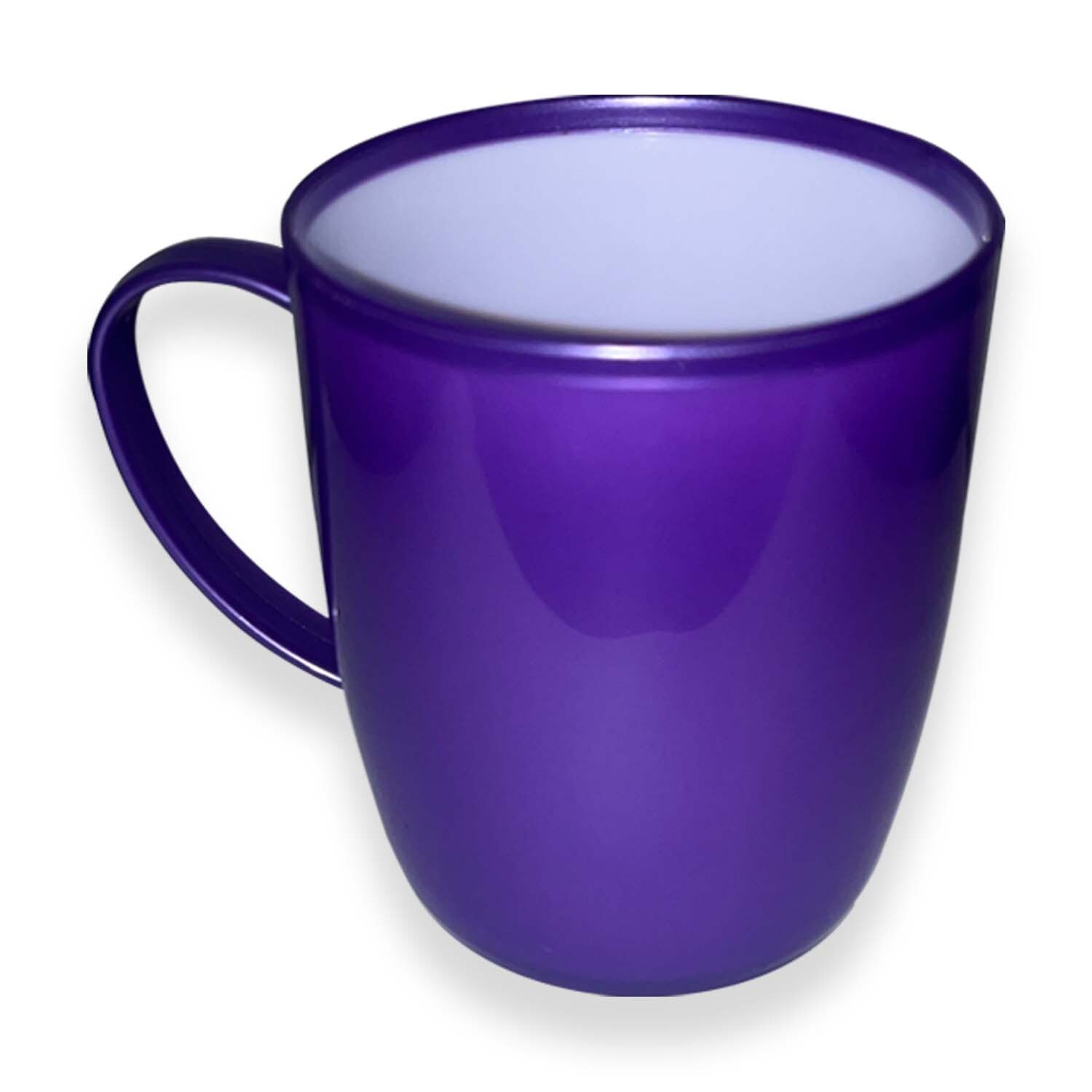 Plastic Coffee Mug with Handles - Reusable Cups for Hot Cold Tea ...