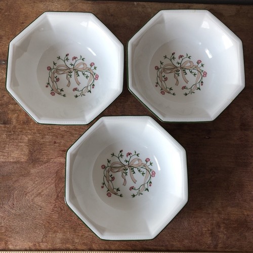 Johnson Brothers Eternal Beau 7" Cereal Soup Bowls England Set of 3 ...