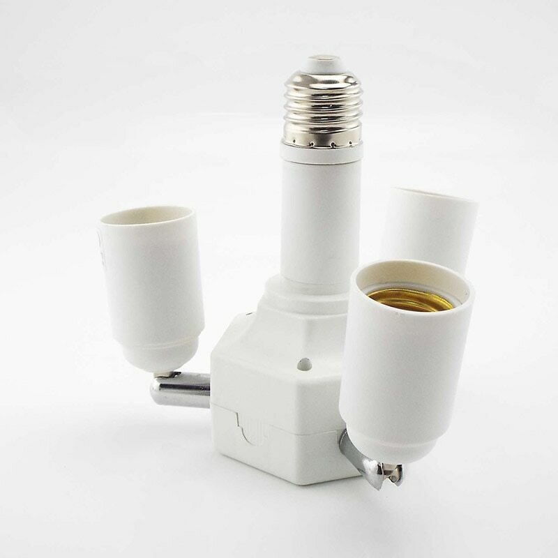 Adjustable 4 Heads E27 Splitter Lamp Base LED Light Bulb Holder ...