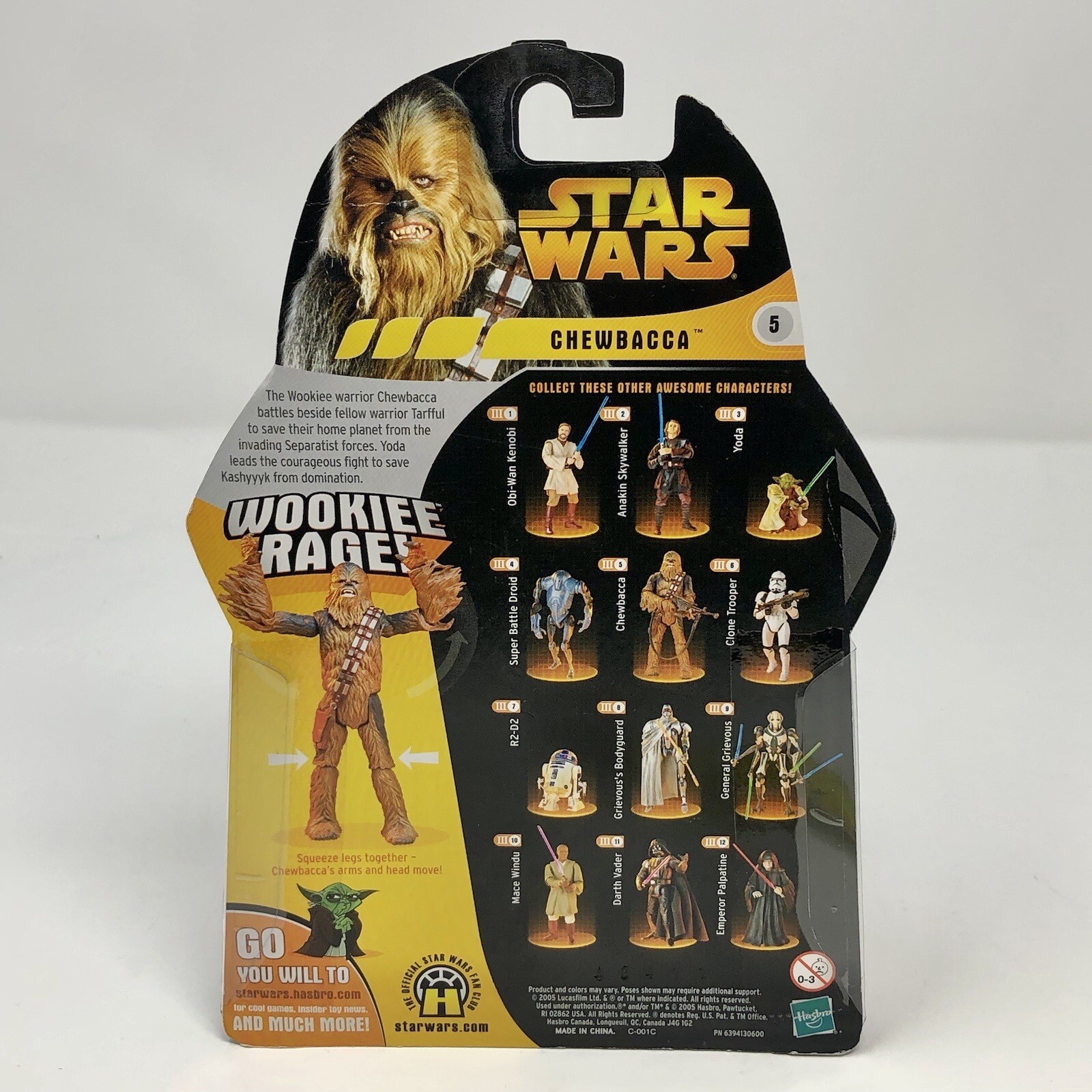 Star Wars Revenge of the Sith Chewbacca Action Figure Wookiee Rage 2005 ...