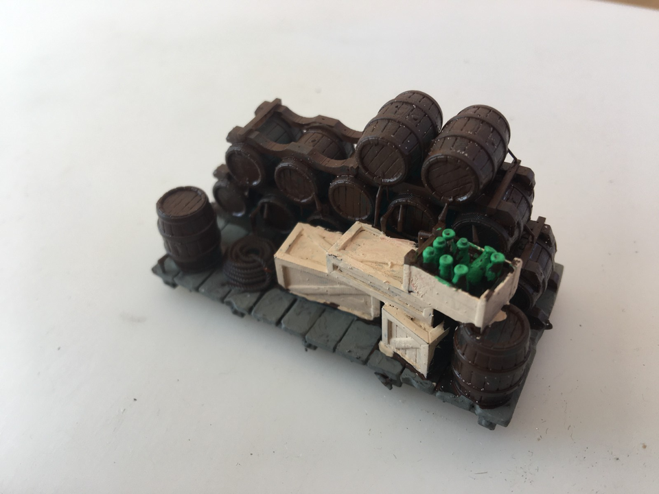 Barrel Crate and Bottle Stack Painted HO Scale Trains | eBay