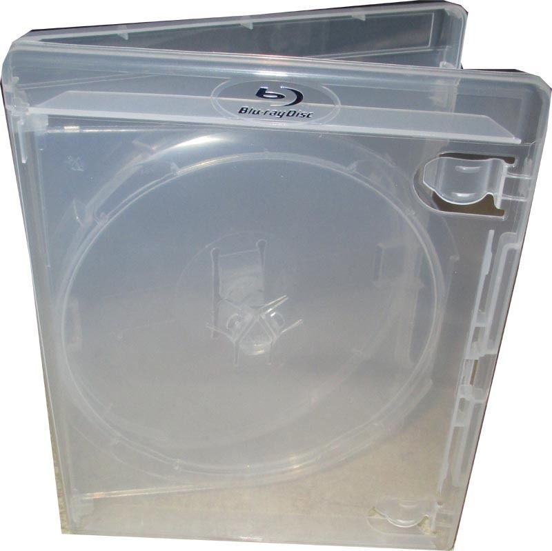 25 X Double Amaray Clear Blu ray Case 14mm Spine with Inner Swing Tray ...