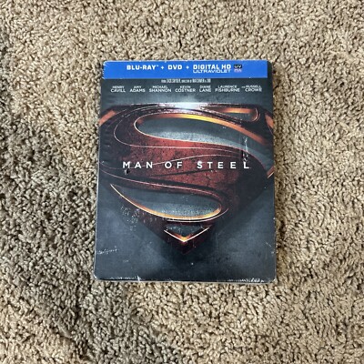 Man of Steel Steel Book+ Blu-Ray+ Dvd+ Digital Sealed New Please Read ...