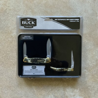 Buck Knife Set 385 Toothpick and 389 Canoe In Tin NEW SEALED | eBay