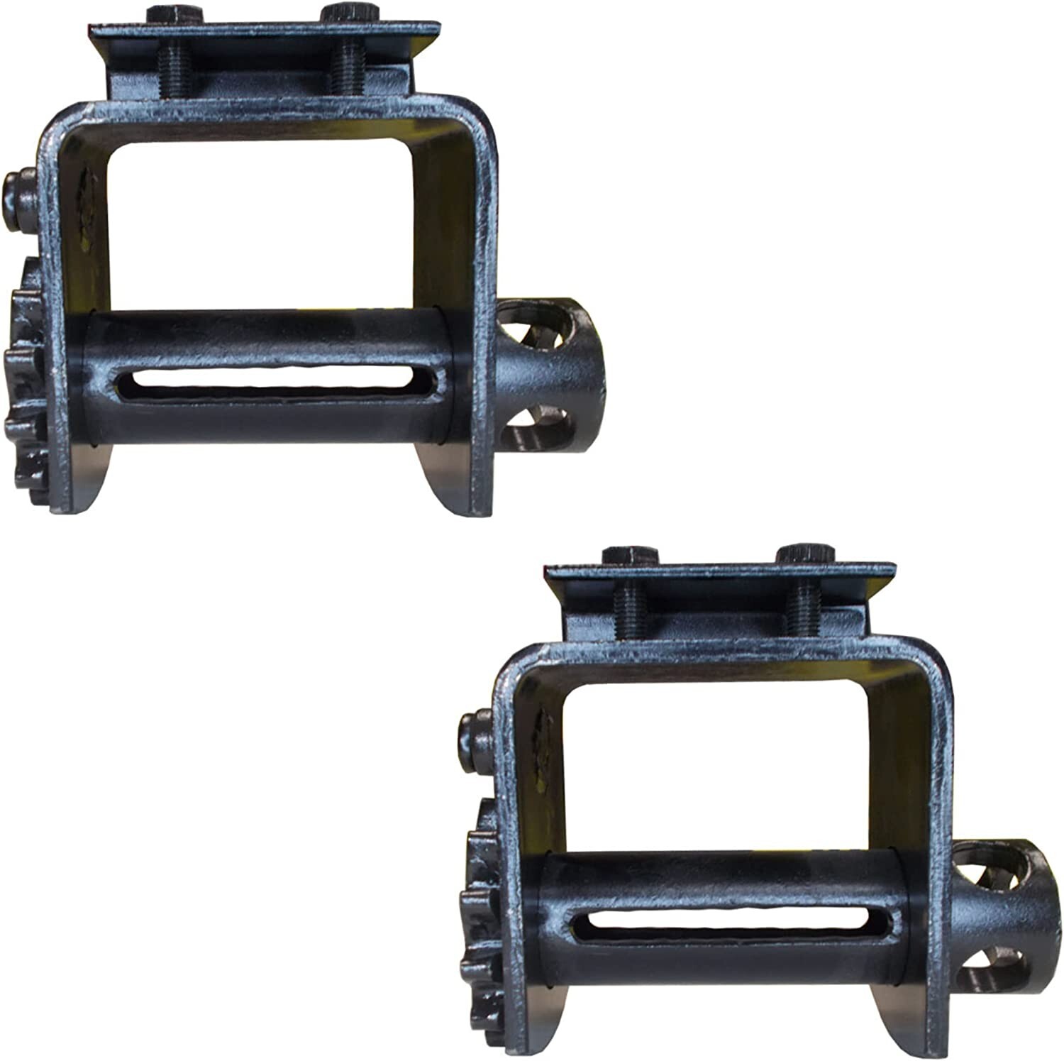 2 Pack Portable Bolt On Winch Flatbed Trailer Truck Winch for 2" -4 ...