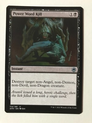 POWER WORD KILL Adventures in Forgotten Realms MTG Magic Gathering | eBay