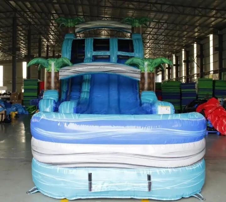 Commercial Grade PVC Marble Vinyl Inflatable Water Slide Pool Party ...