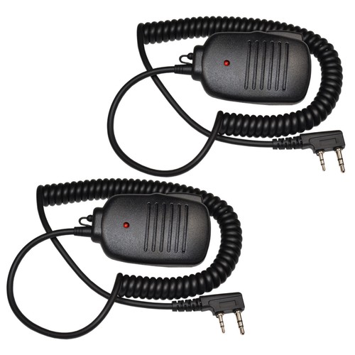 2pcs 2 Pin Mini Speakers With Ptt Microphone for Kenwood TK Series ...