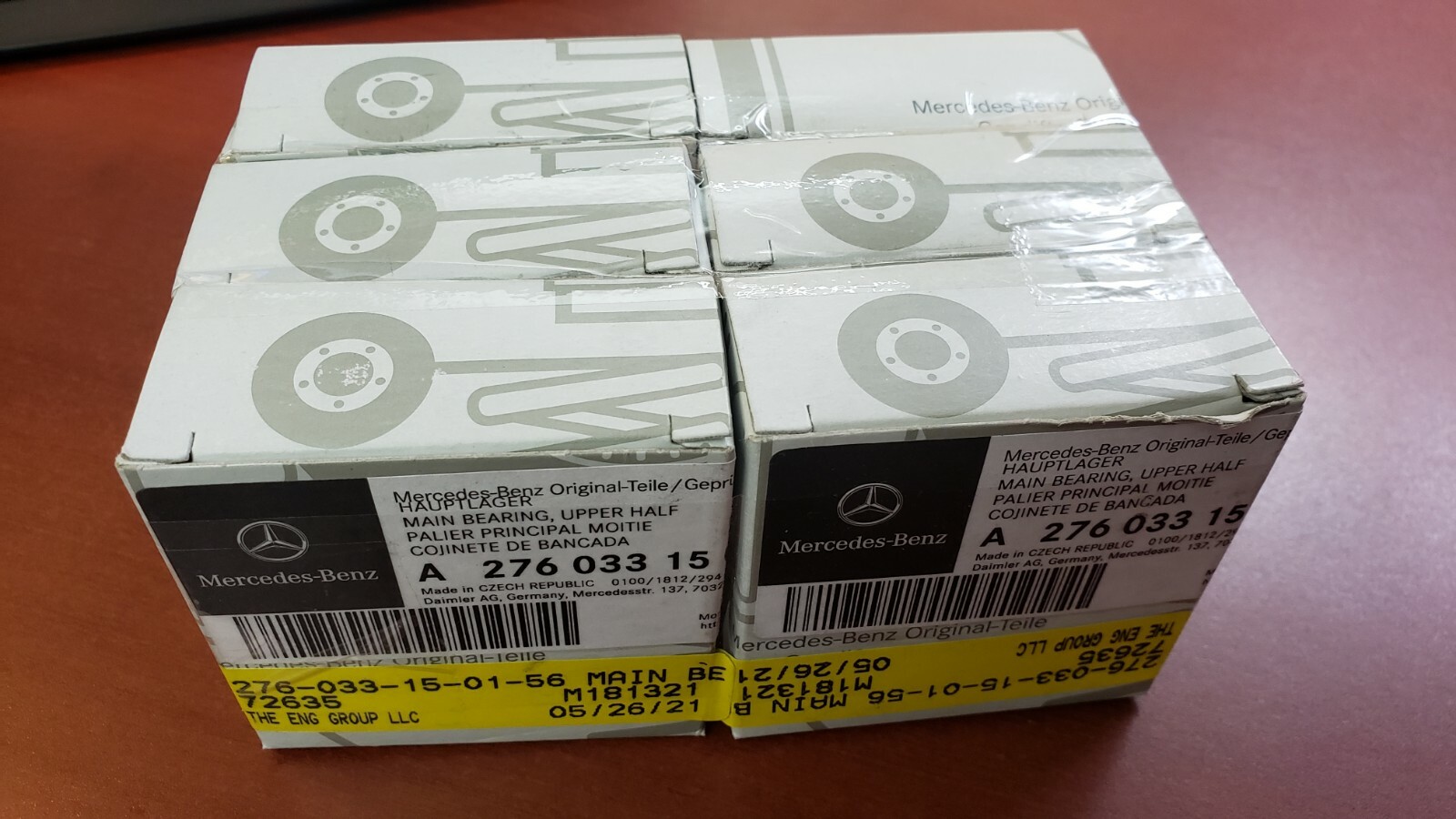 MERCEDES-BENZ MAIN CRANKSHAFT BEARINGS A 276-033-150156+090256 (6 ...
