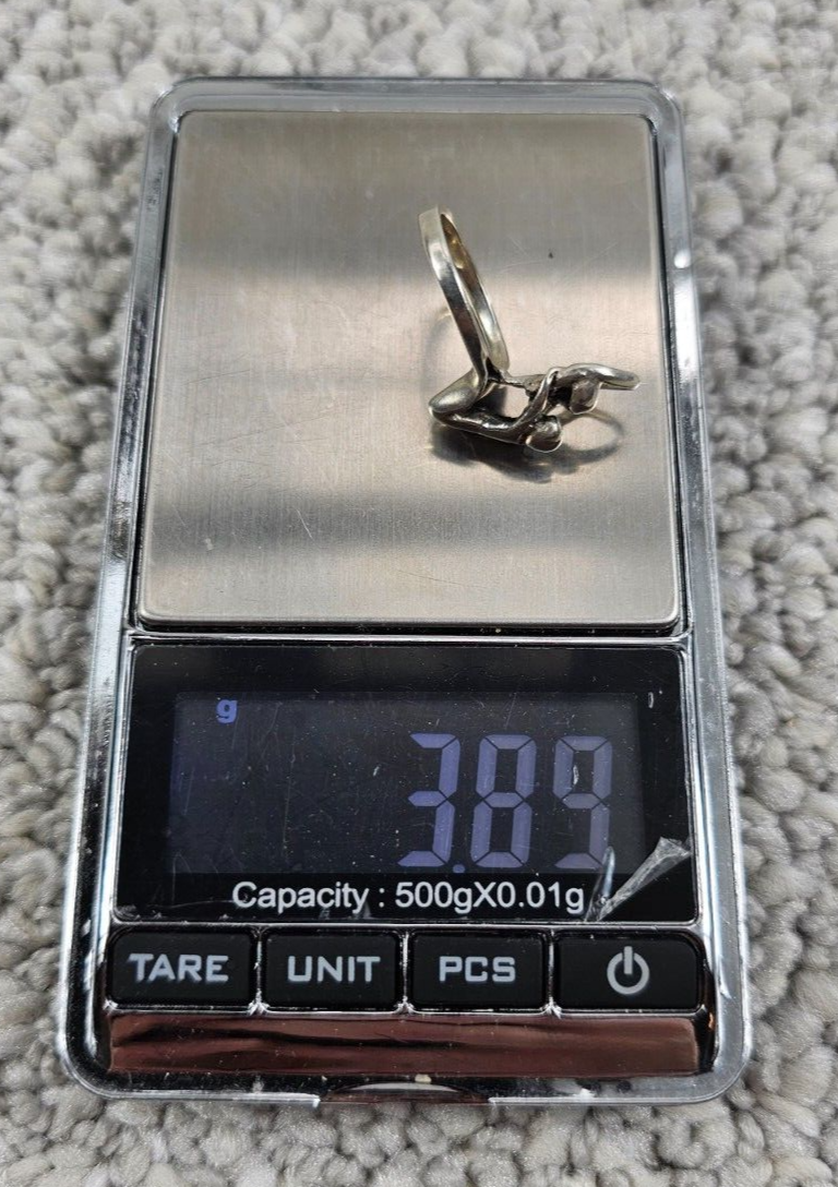 Vintage Kama Sutra Figural .925 Sterling Silver Band Ring 3.9g Size 4.5 ...