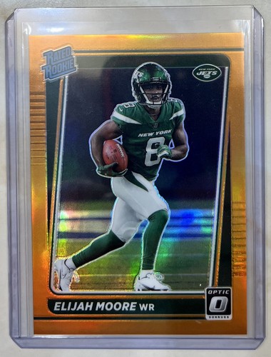 2021 Panini Donruss Optic Rated Orange Prizm /199 Elijah Moore #216 Rookie RC | eBay