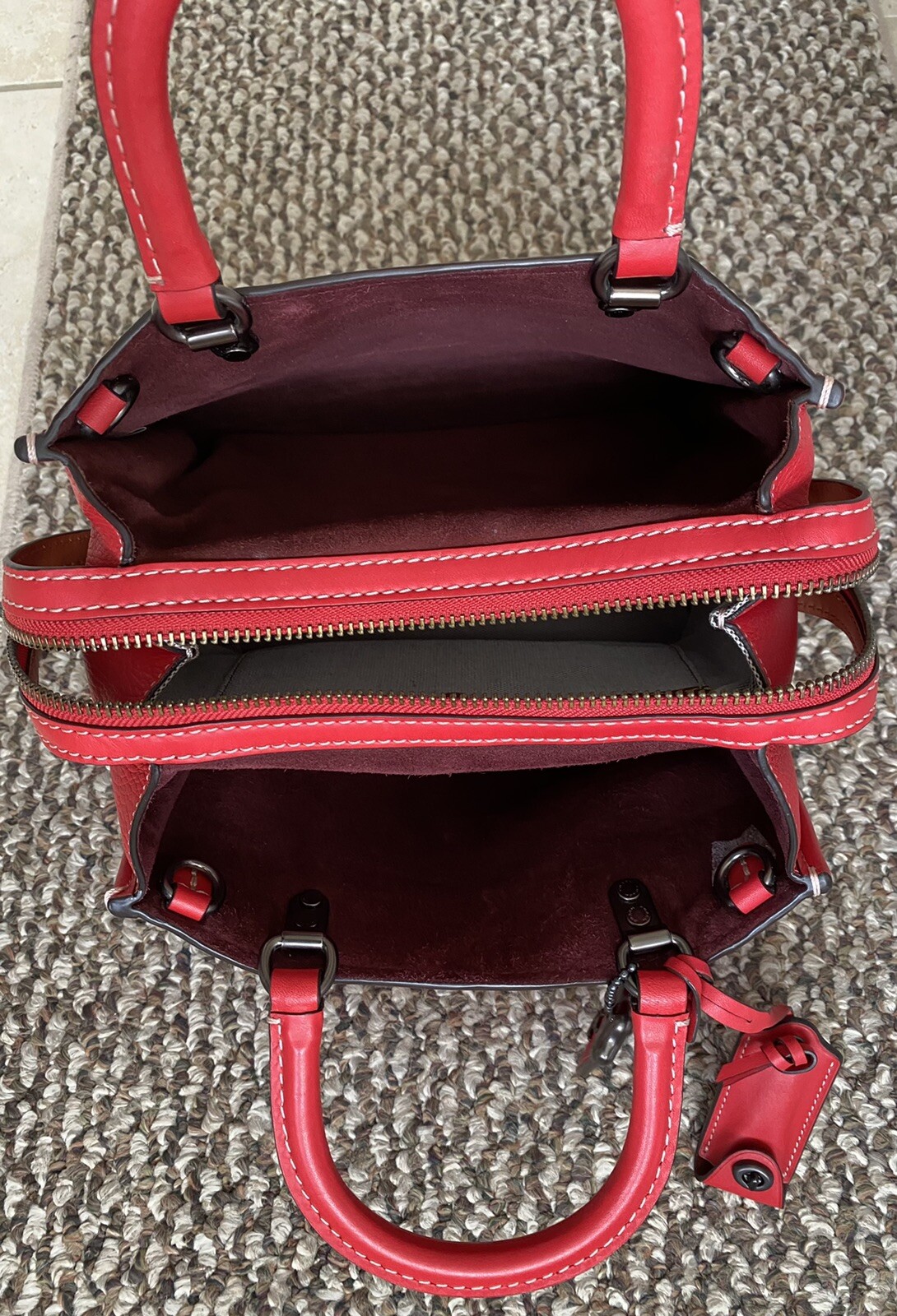 COACH 1941 RUBY RED ROGUE 25 SATCHEL BAG 54536 EUC - Gem