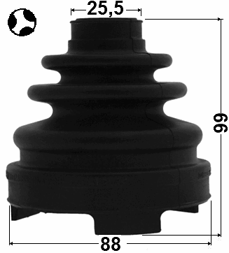 Boot Inner CV Joint Kit 88X99X25.5 FEBEST 0115-ACV40T OEM 04438-08130 ...