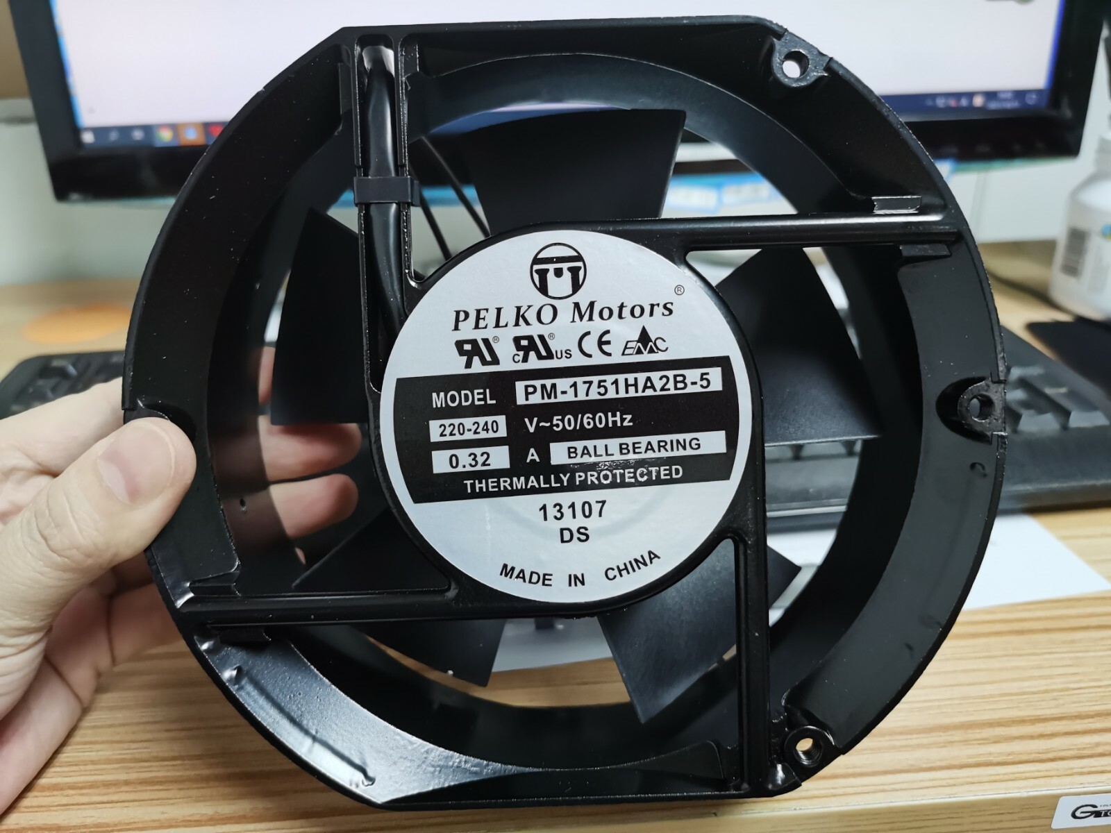 PELKO MOTORS PM1751HA2B-5 17251 AC220-240V 0.32A AC cooling fan #M488A ...