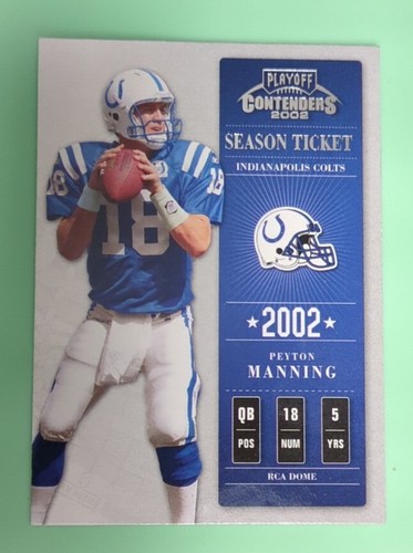 2002 Playoff Contenders Football Card #30 Peyton Manning - Indianapolis ...