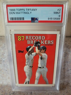 1988 Topps Tiffany Don Mattingly Record Breakers #2 PSA 9 | eBay