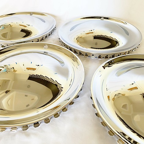 Custom / Leadsled 15" Smooth Chrome Hub Caps X 4 - Hot Rod/ Classic ...