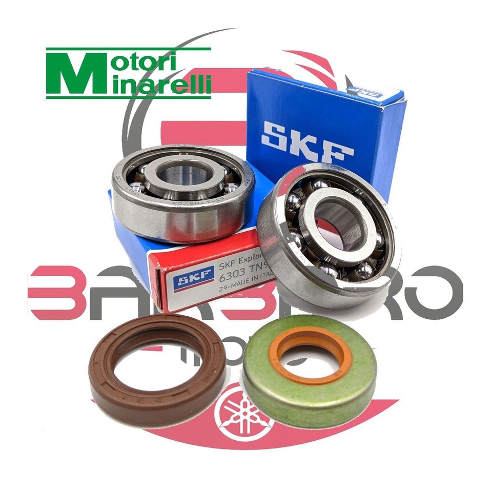 SKF C3+ Bearing Kit With Seals Minarelli AM6 345 2T Engine Revision ...
