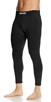 Under Trousers Winter IN Wool Leggings Carbon Merino Wool Black | eBay