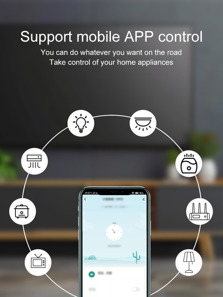 Wireless Smart Plug WiFi Bluetooth Sockets Power Socket for Google Home ...