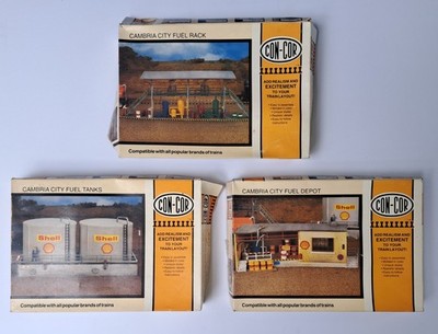 VTG Con-Cor HO Scale Cambria City FuelRack, Depot & Fuel Tanks Complete ...