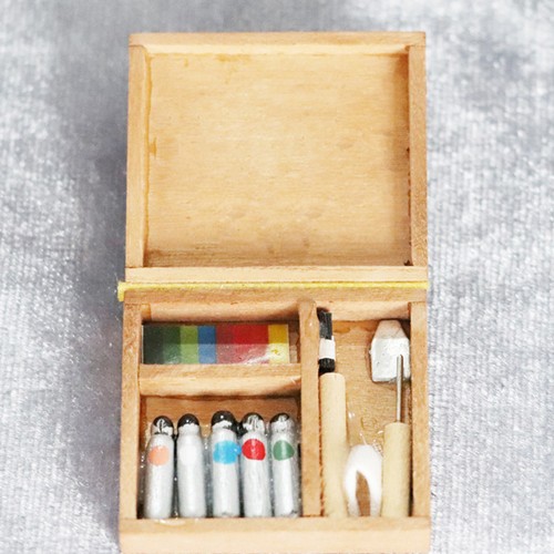 1 Set of Mini House Painting Board Model Mini House Artistic Ornament ...