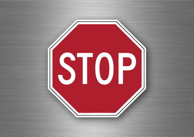 Sticker car biker motorcycle stop sign vinyl symbol usa road sign way ...