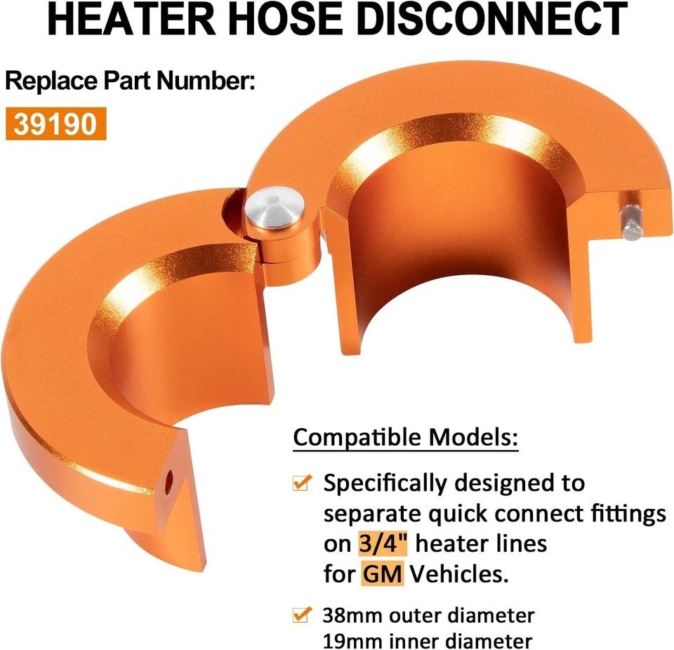39190 METAL HEATER HOSE DISCONNECT TOOL 3/4'' FOR GM TAHOE SILVERADO ...