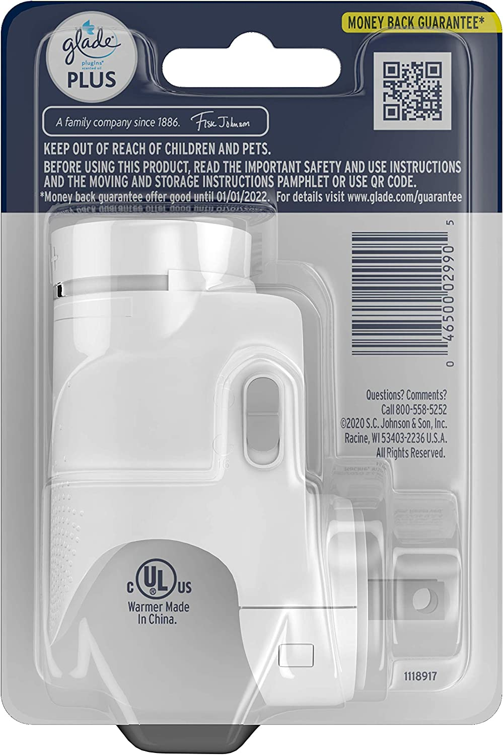 Glade Plugin plus Spray Air Freshener Warmer, Holds Scented Oil Refill ...