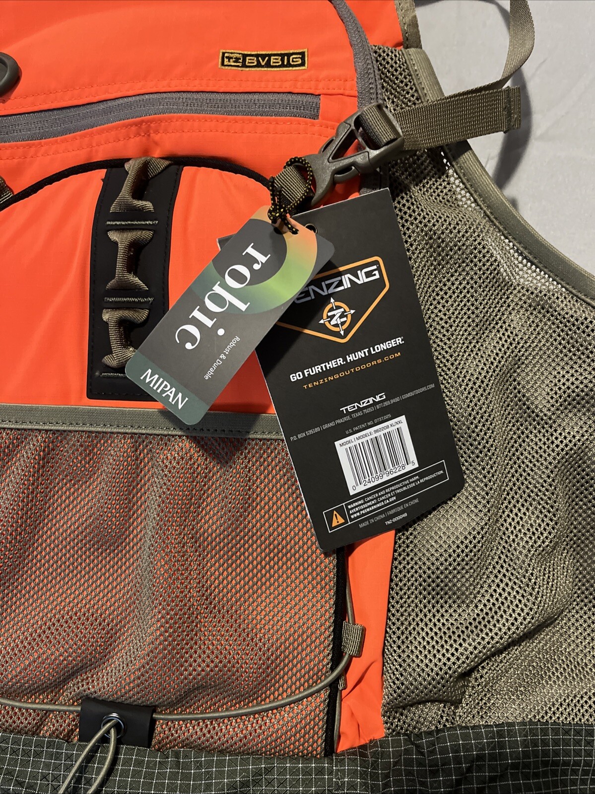 Tenzing TZ BV16 Bird Vest Blaze Orange XL/XXL 24099962285| eBay