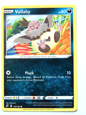 Vullaby 119/192 (NM, Pokemon Card, Rebel Clash, 2020, Darkness, Common ...