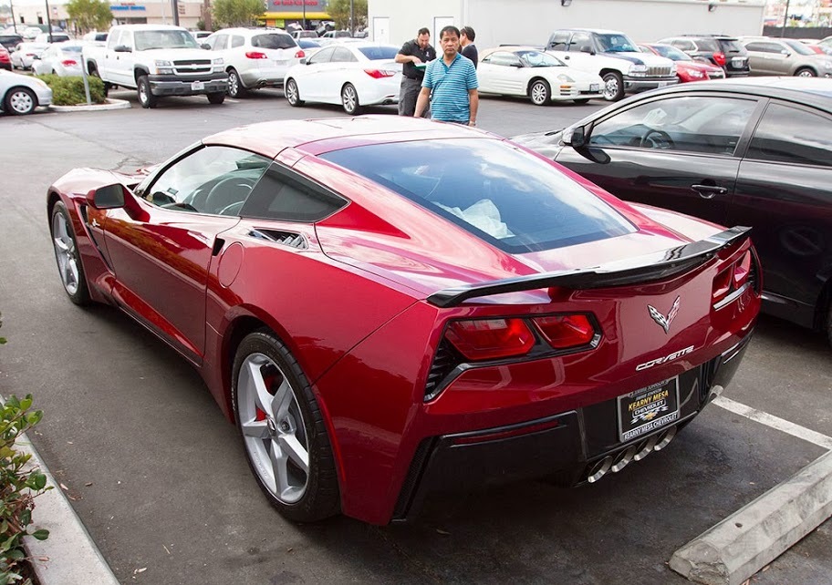 Spoiler For Chevrolet Corvette C7 2014-2019 High-Rise Style Unpainted ...