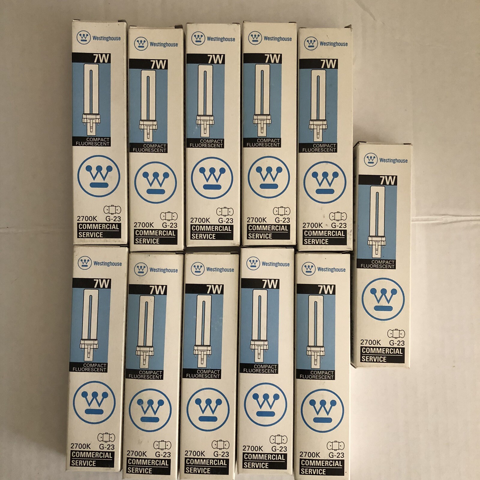 Lot of 11 Westinghouse G23 7W Compact Fluorescent Bulbs Free Shipping ...