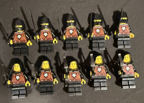 Lot Of 10 Lego Wolfpack Minifigures Set 10332 Castle Classic Knights ...