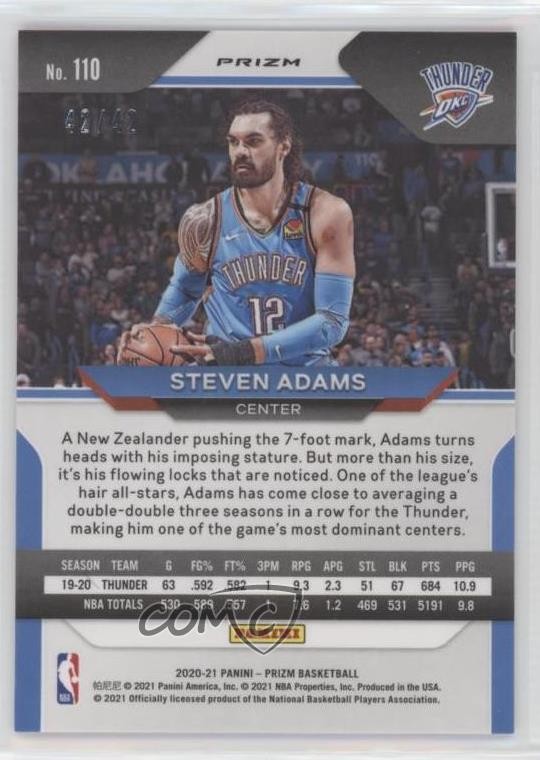 2020-21 Panini Prizm Pink Pulsar Prizm /42 Steven Adams #110 | eBay