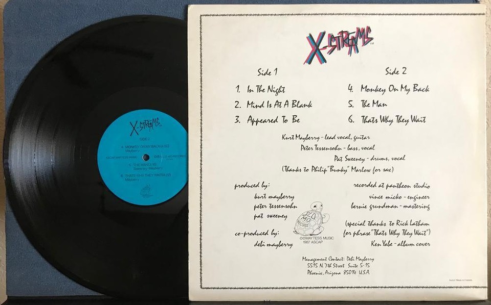 X-STREAMS IN THE NIGHT~RARE NM 1987 SLO MO ARIZONA PRIVATE LBL LP~PUNK ...