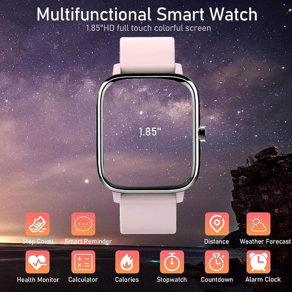Smart Watch AI Assistant Calls Women Men Fitness HR Calorie for iPhones ...