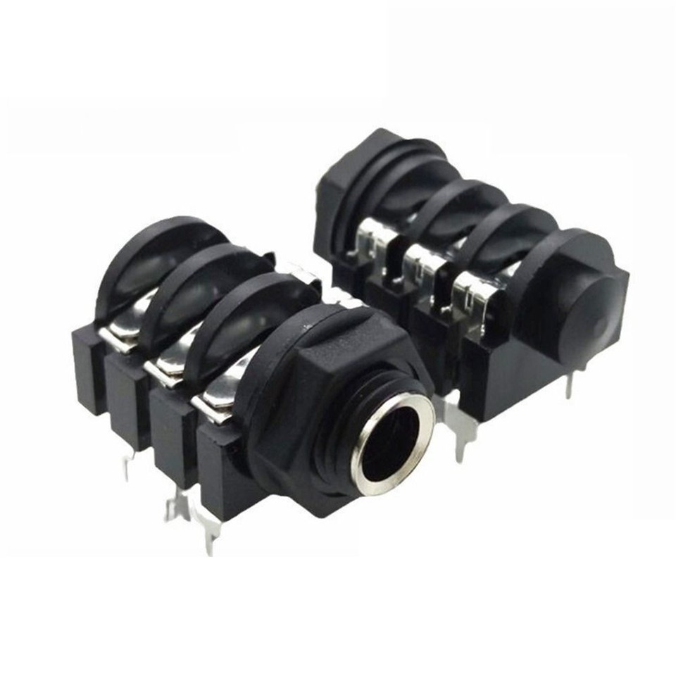 6Pin Stereo Female Headphone Socket 1/4" Microphone Jack Audio Plug | eBay