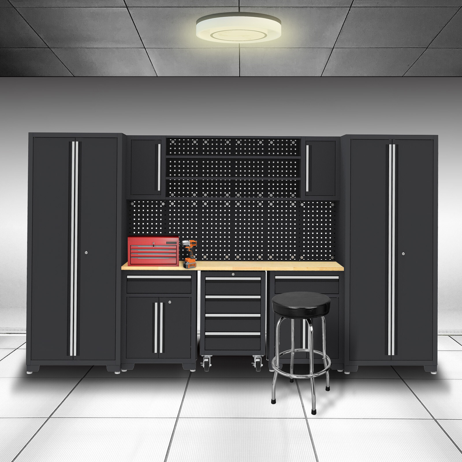 Garage Storage Cabinet System 9-Pcs Workshop Set for Garage Tool Organization | eBay