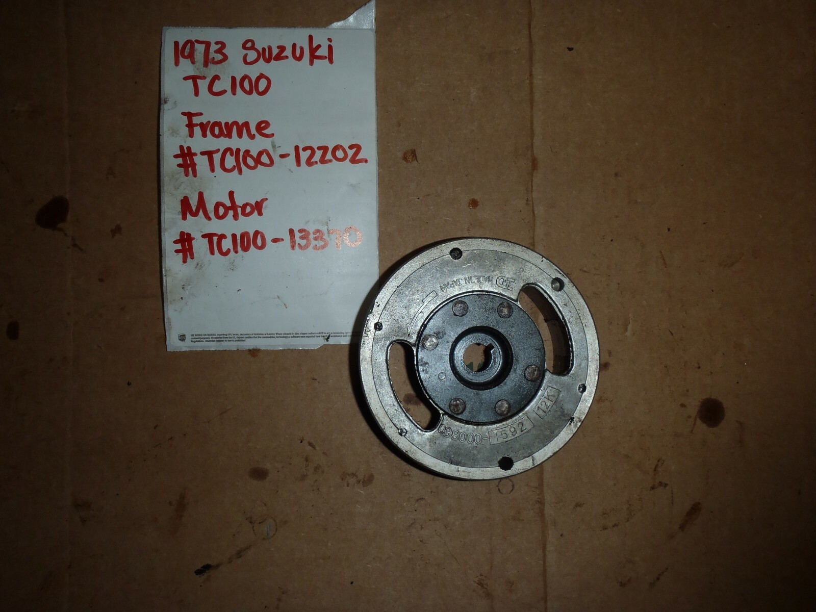 SUZUKI 1973 TC100 TC 100 enduro magneto flywheel rotor | eBay