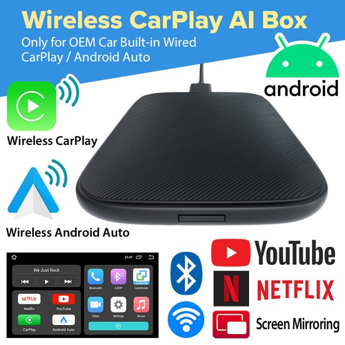 Wireless Apple CarPlay AI box Android Auto Adapter Converter for Car ...