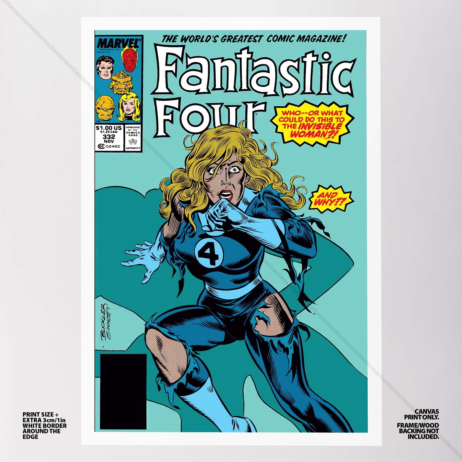 Fantastic Four #332 Poster Canvas F4 Marvel Comic Book Art Print | eBay ...