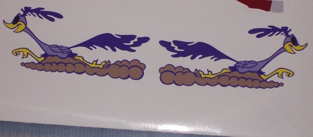 Plymouth Road Runner with Dust trail #2 Decals Stickers 3 Sizes to ...