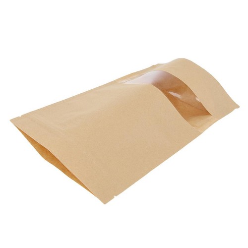 100x Kraft Paper Bag Stand Up Pouches Food Storage 16x22cm | eBay Australia