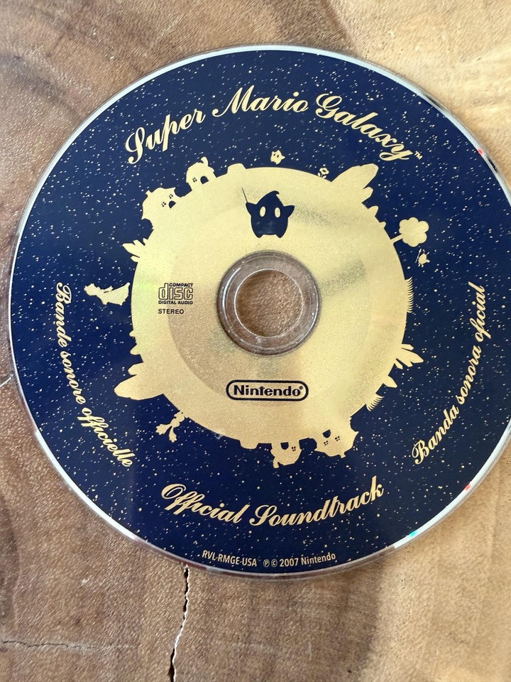 Super Mario Galaxy Nintendo Wii Game Disc NTSC + Official Soundtrack CD ...