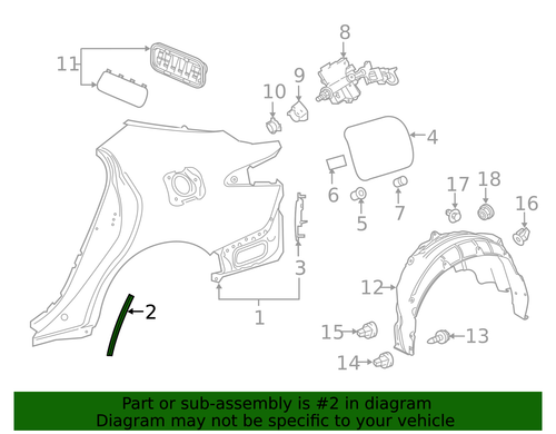 Genuine Toyota Quarter Panel Protector 58747-06130 | eBay